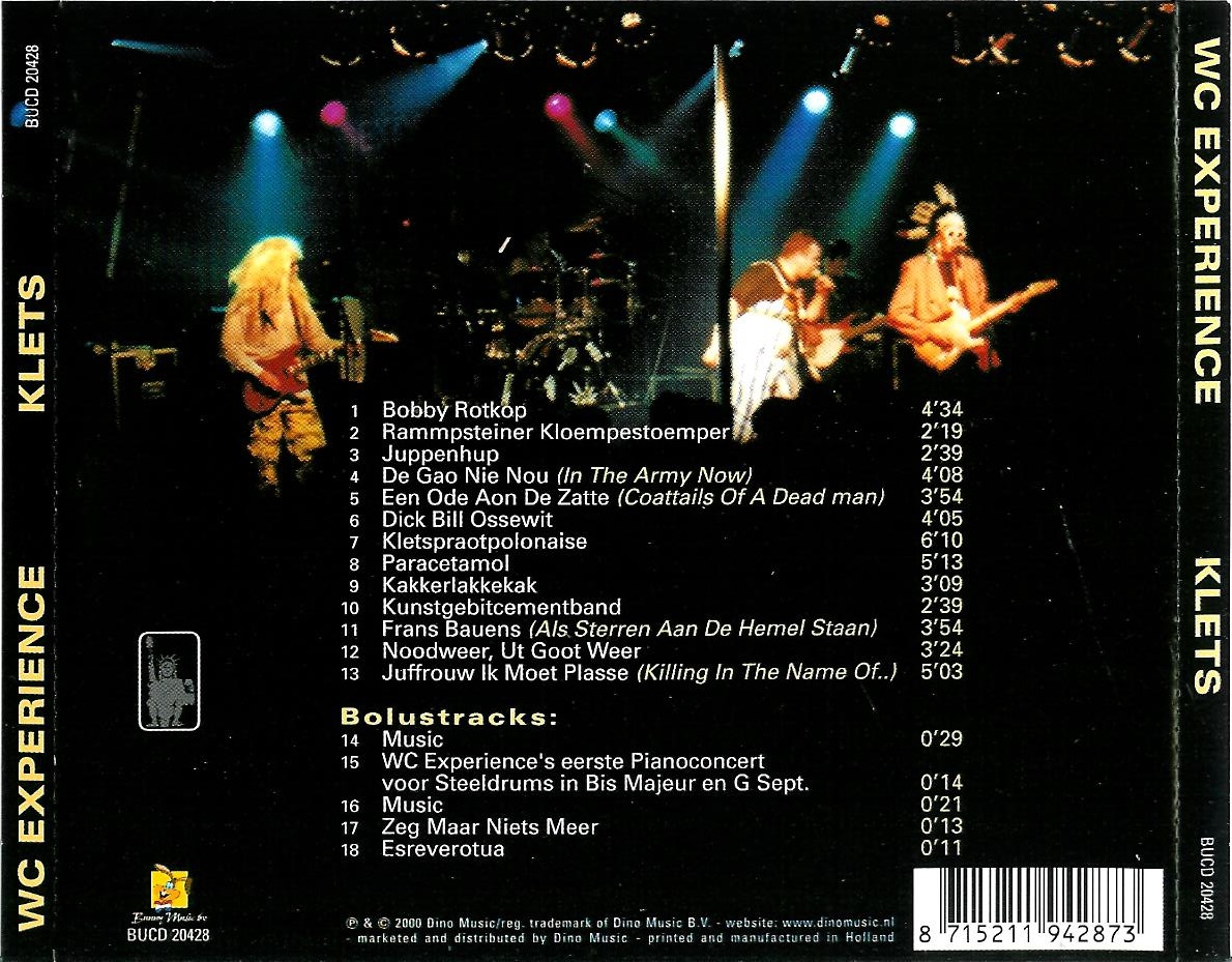 Wc Experience Klets : Back | CD Covers | Cover Century | Over 1.000.000 ...